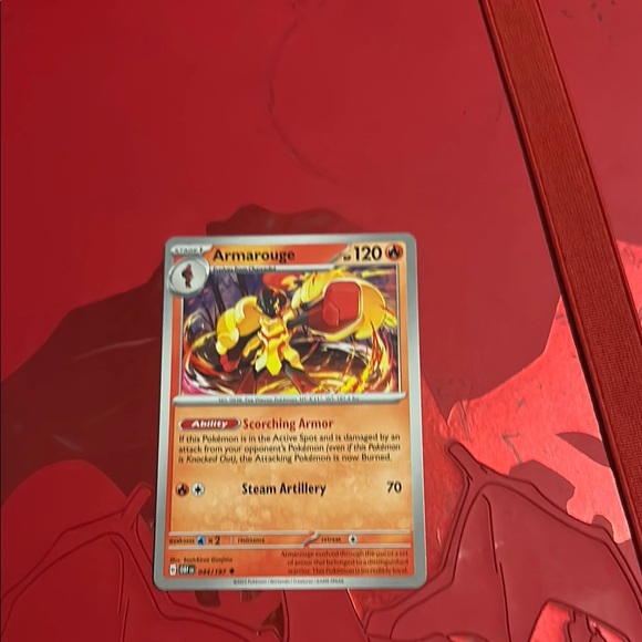 Pokemon | Games | Pokemon Armarouge Card Red And Yellow | Poshmark
